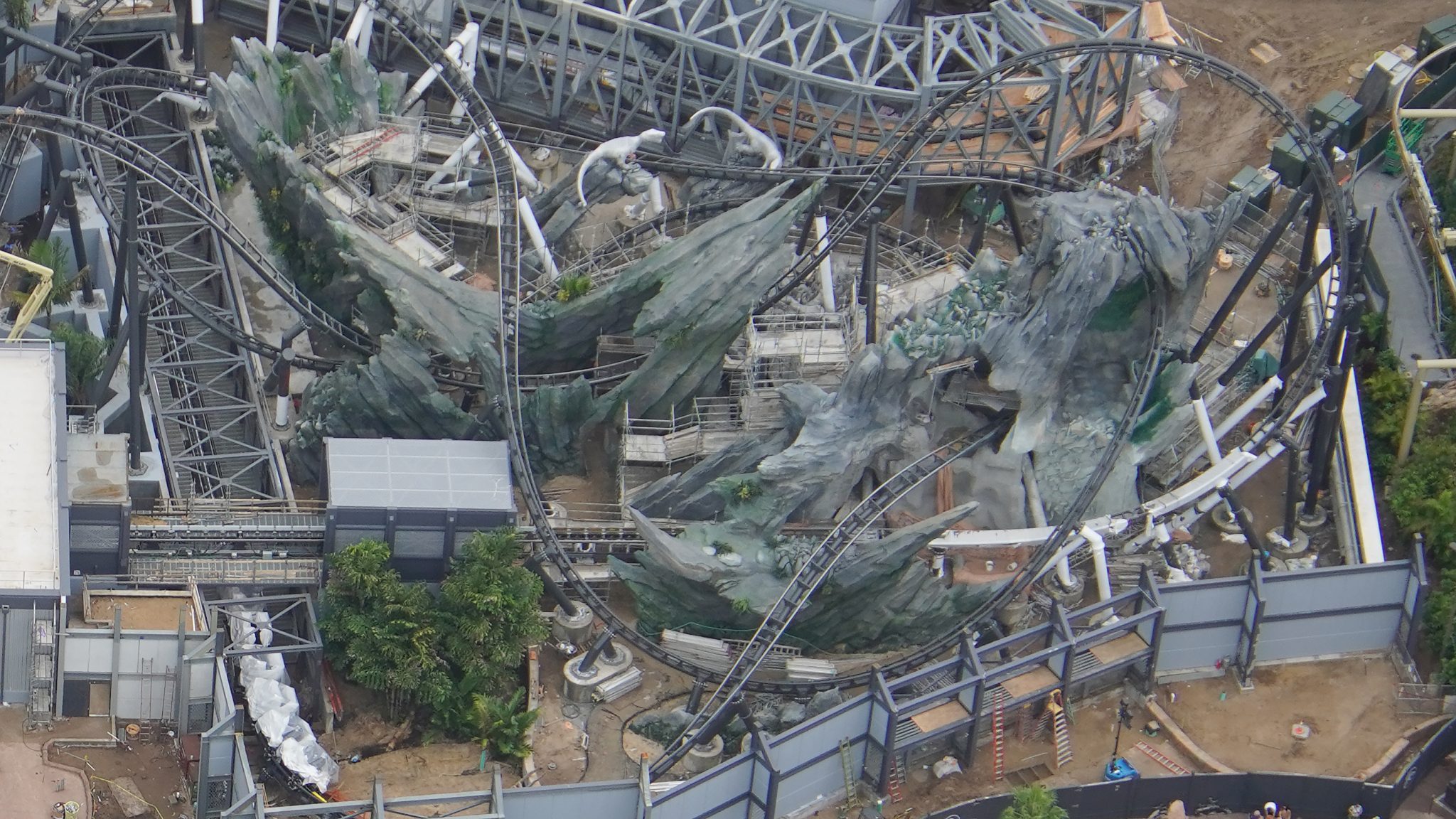 VelociCoaster Construction Update – Full Trains on Track, Raptor Eggs ...