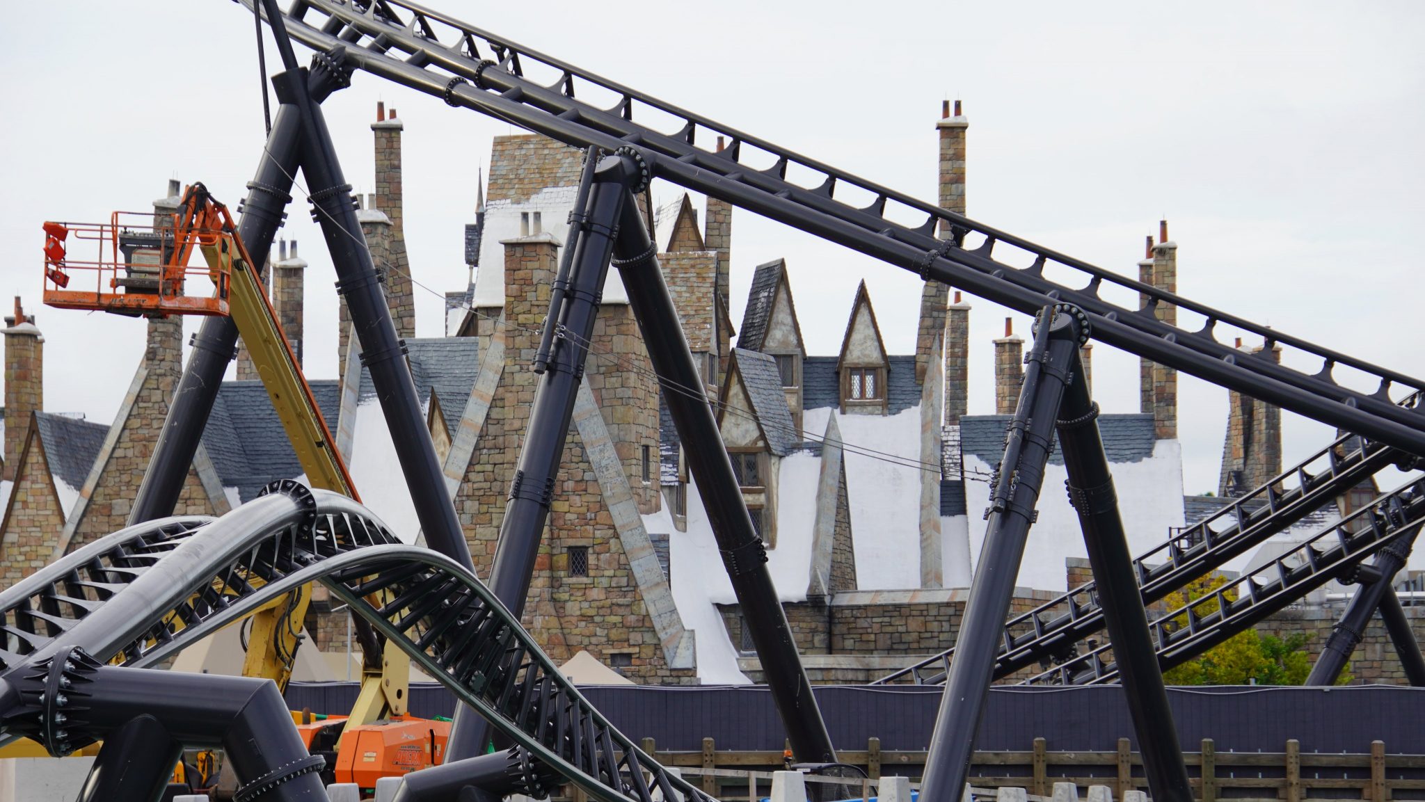 VelociCoaster Construction Update – Full Trains on Track, Raptor Eggs ...