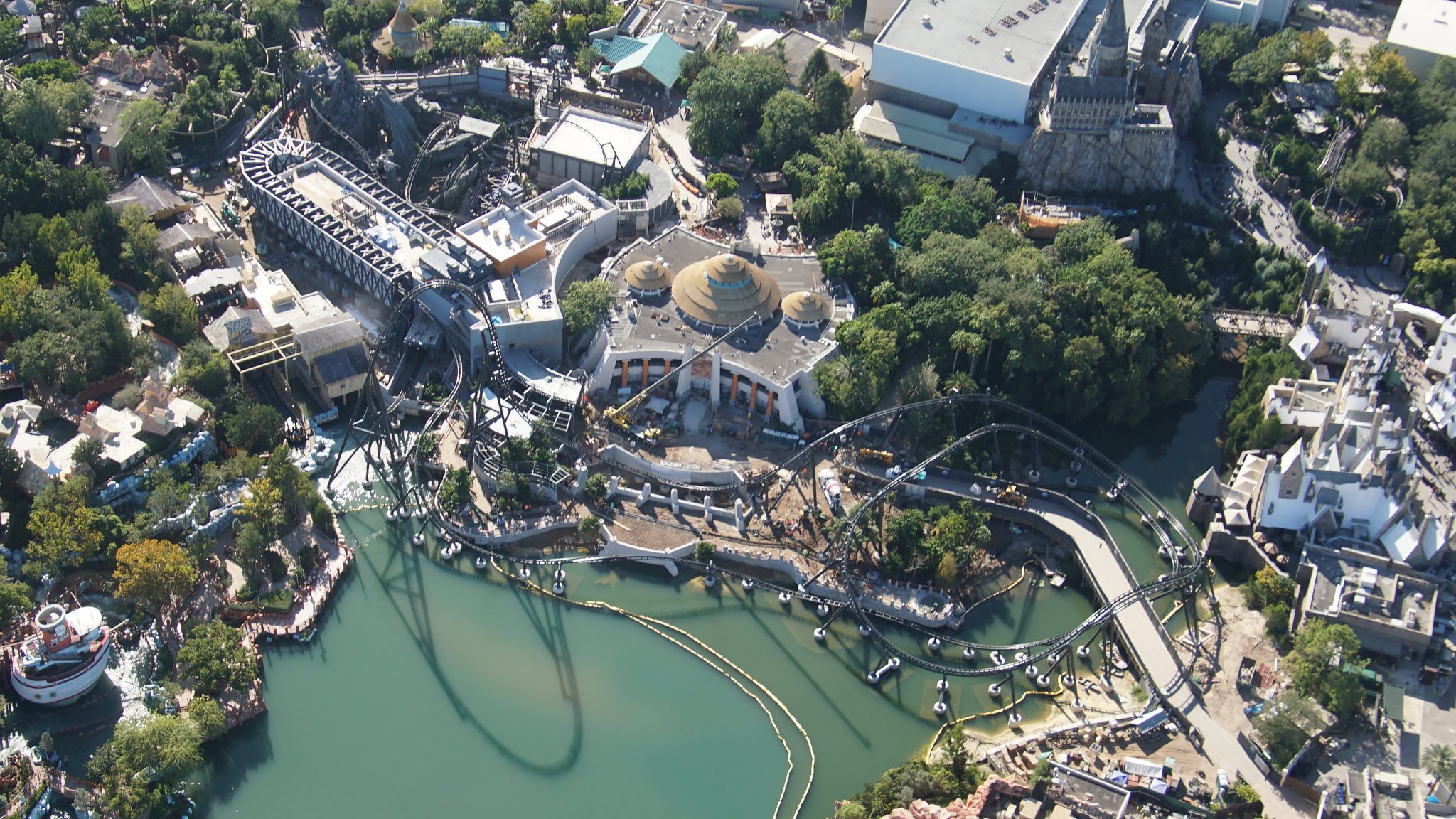 VelociCoaster Construction Update – Trees Appear, Queue Extended and ...