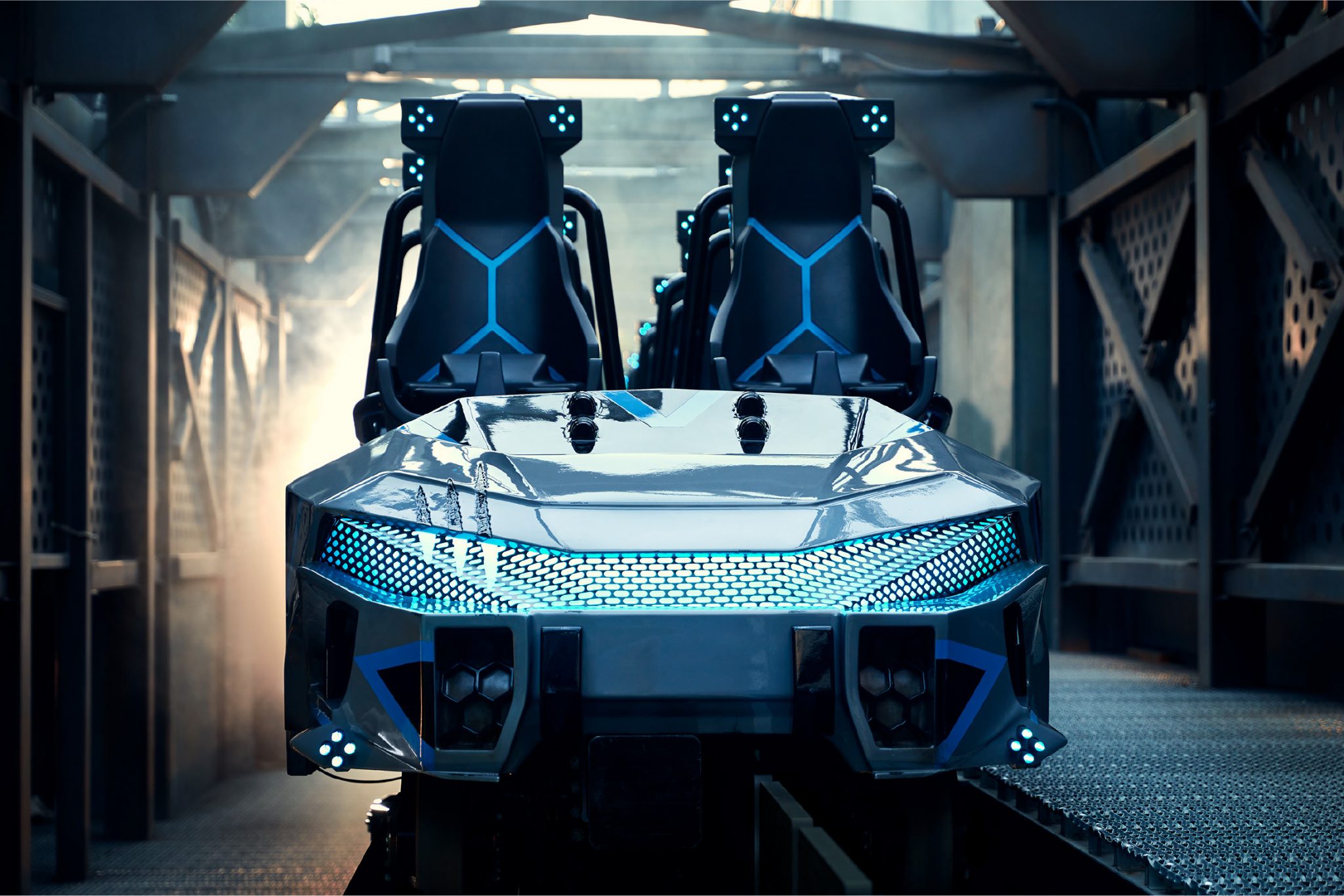 First Look at Coaster Trains for Jurassic World VelociCoaster at ...