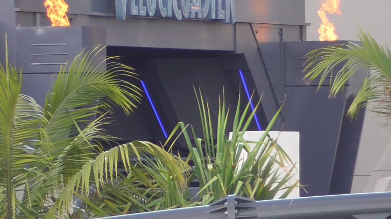 VelociCoaster Construction Update – Ride Entrance, Lockers, Multi-Train ...