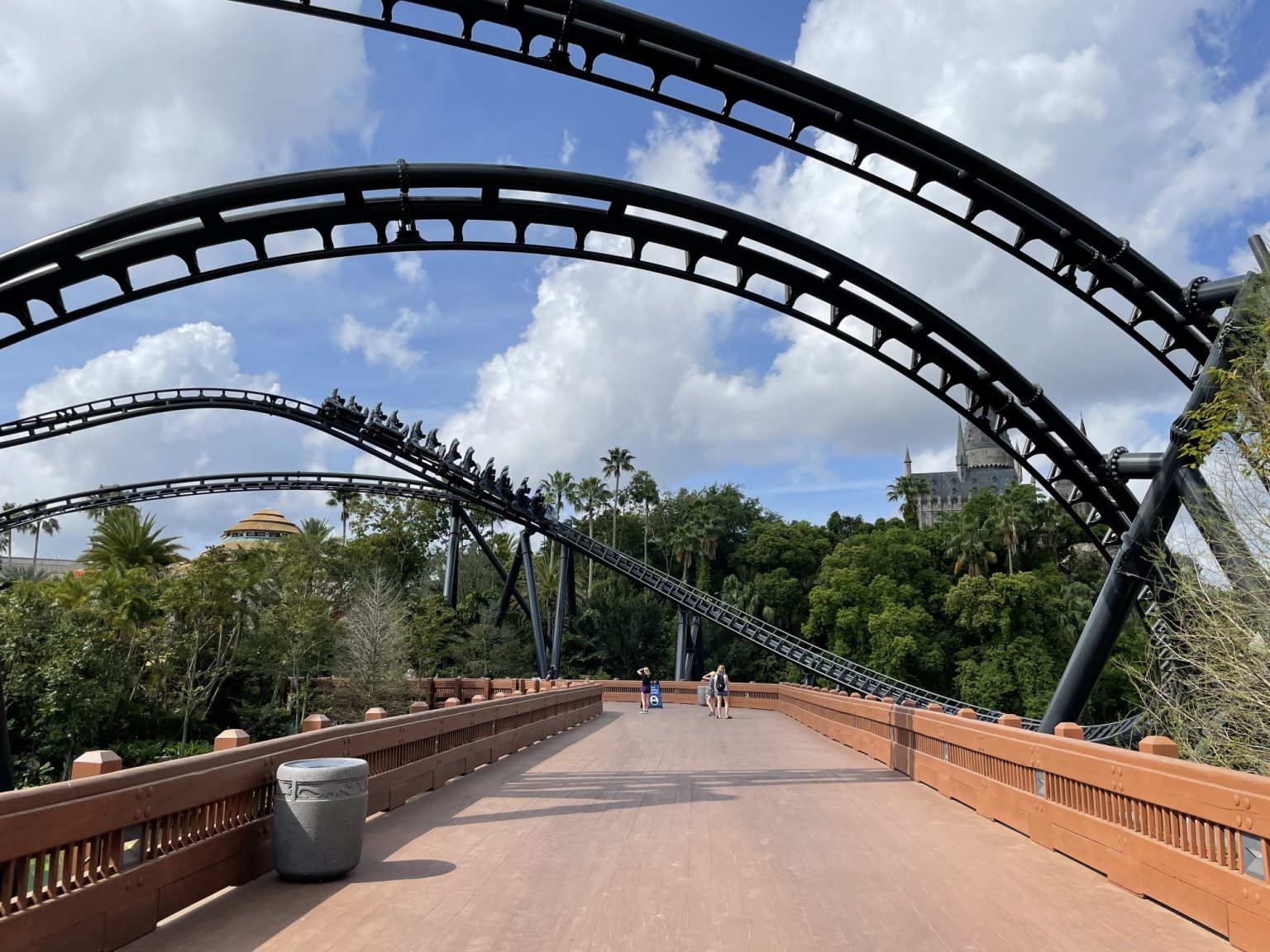 VelociCoaster Construction Update – Ride Entrance, Lockers, Multi-Train ...