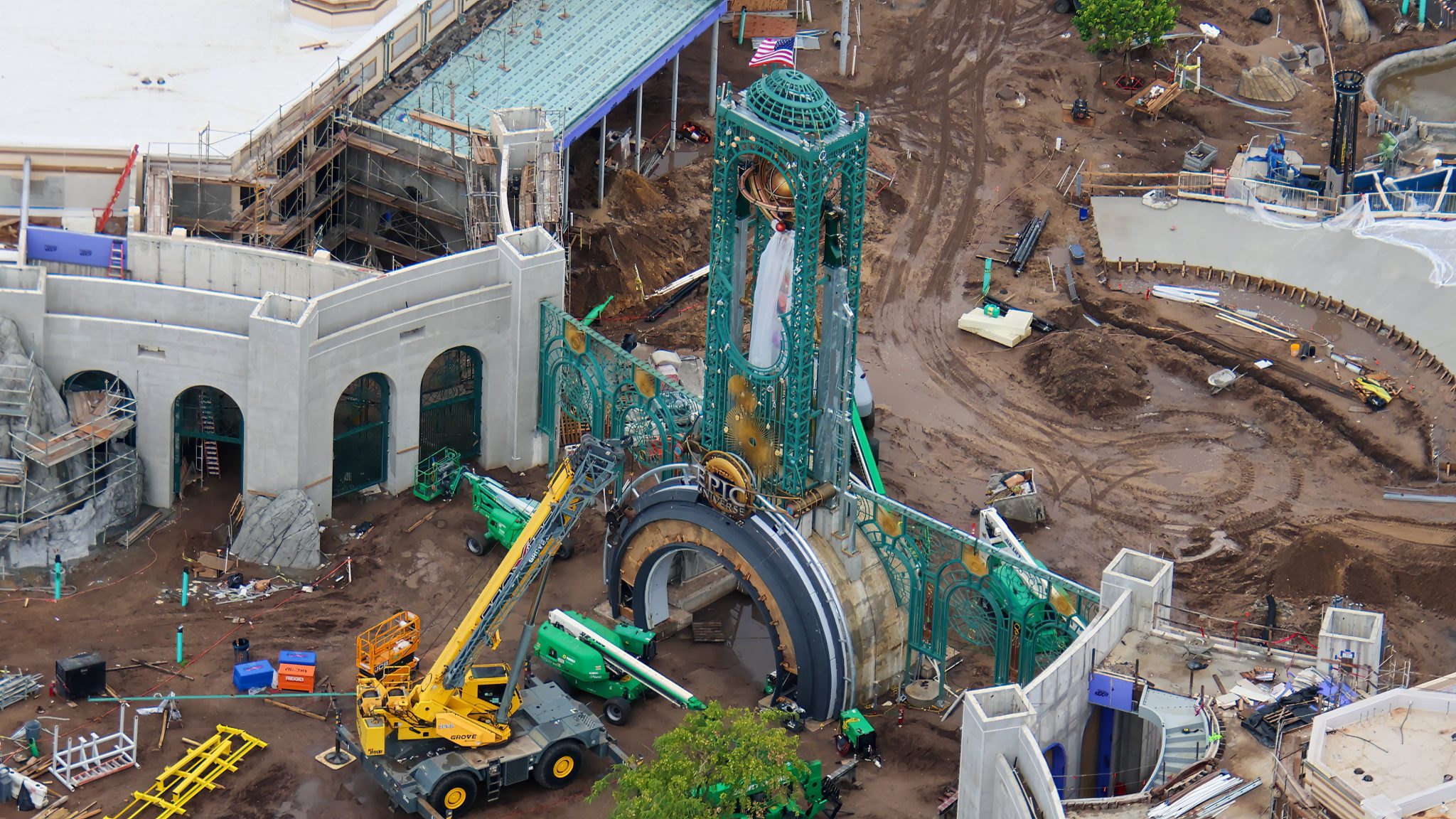 Epic Universe News Update: Chronos Tower Topped Off, Entry Area Permits ...